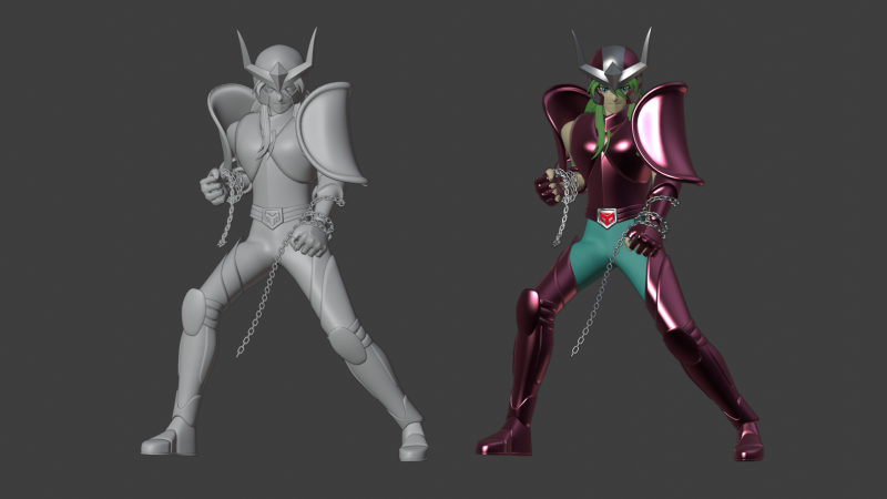 Andromeda Shun - Saint Seiya 3D Model in Cartoon 3DExport