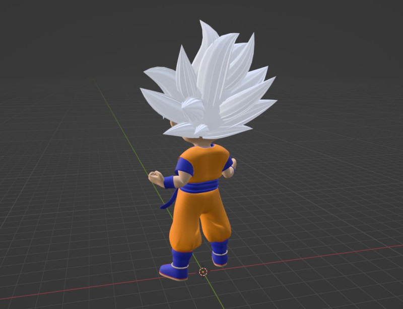 Goku Ultra Instinct SD - Dragonball Super 3D Model in Cartoon 3DExport