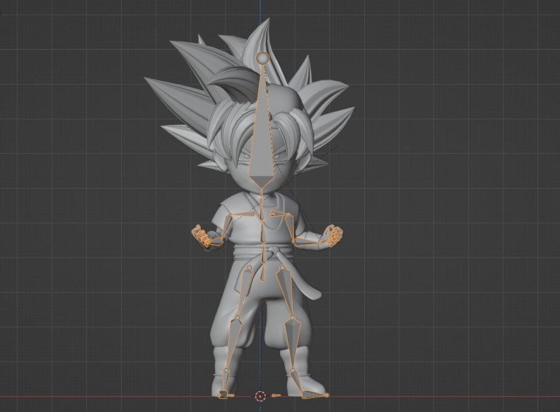 Goku Ultra Instinct SD - Dragonball Super 3D Model in Cartoon 3DExport