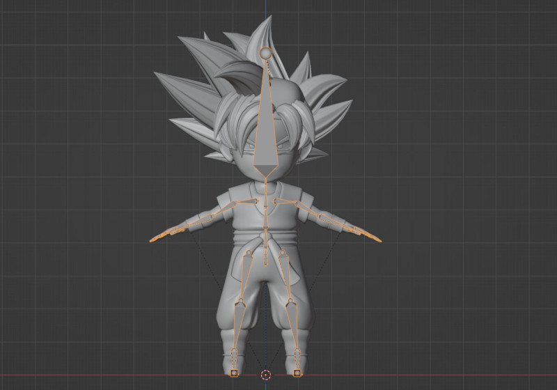 Goku Ultra Instinct SD - Dragonball Super 3D Model in Cartoon 3DExport
