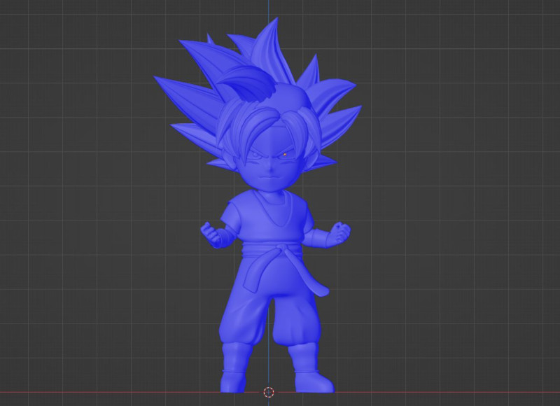 Goku Ultra Instinct SD - Dragonball Super 3D Model in Cartoon 3DExport