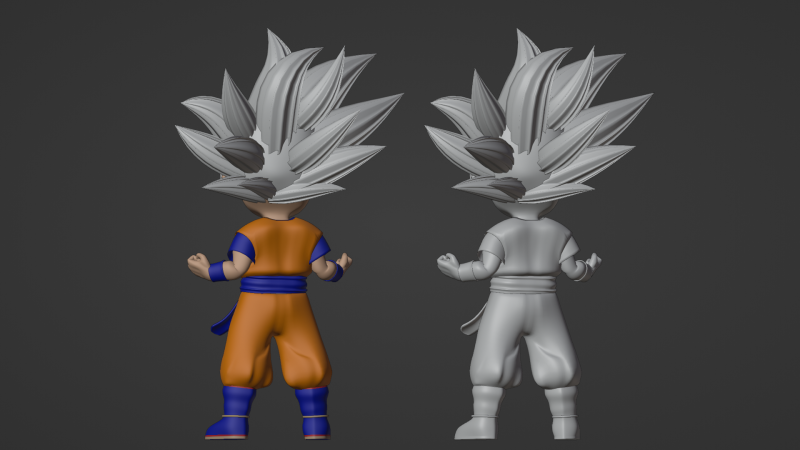 Goku Ultra Instinct SD - Dragonball Super 3D Model in Cartoon 3DExport