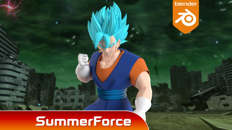 Vegito - Dragonball Super 3D Model in Cartoon 3DExport