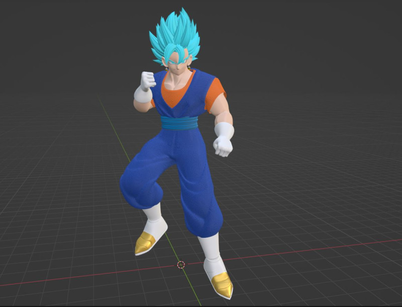 Vegito - Dragonball Super 3D Model in Cartoon 3DExport