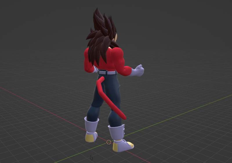 Vegeta Super Saiyan 4 - Dragonball GT 3D Model in Cartoon 3DExport