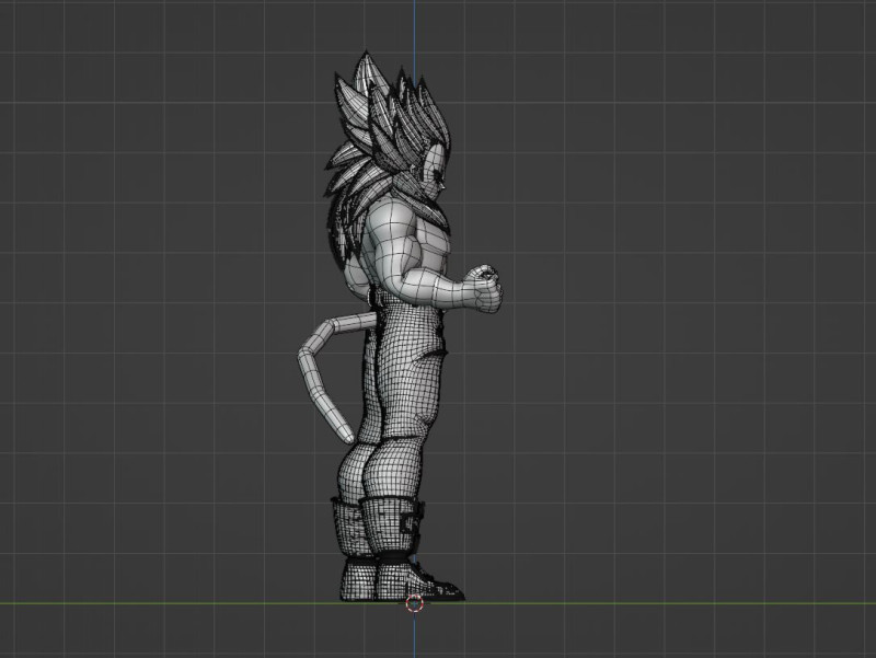 Vegeta Super Saiyan 4 - Dragonball GT 3D Model in Cartoon 3DExport