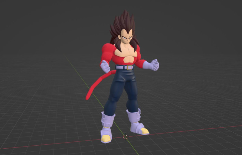 Vegeta Super Saiyan 4 - Dragonball GT 3D Model in Cartoon 3DExport