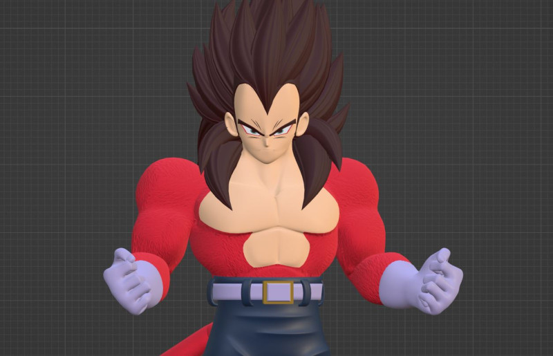 Vegeta Super Saiyan 4 - Dragonball GT 3D Model in Cartoon 3DExport