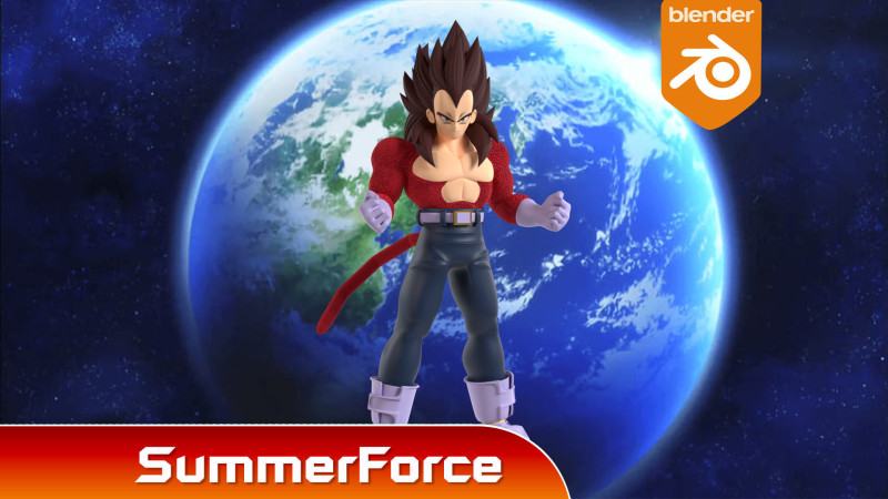 Vegeta Super Saiyan 4 - Dragonball GT 3D Model in Cartoon 3DExport