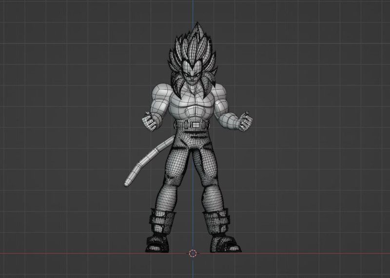 Vegeta Super Saiyan 4 - Dragonball GT 3D Model in Cartoon 3DExport