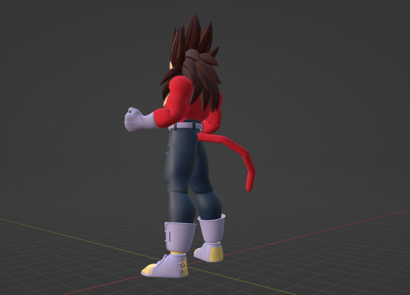 Vegeta Super Saiyan 4 - Dragonball GT 3D Model in Cartoon 3DExport