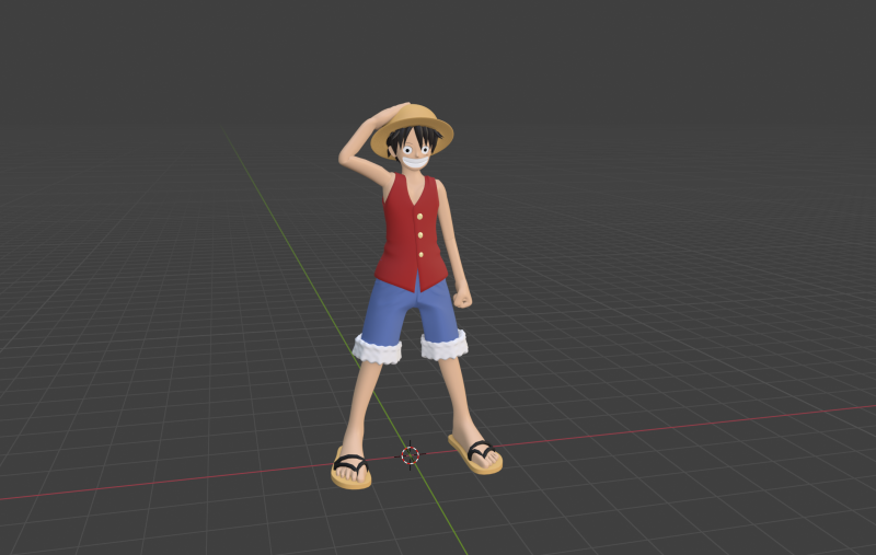 Monkey D Luffy - One Piece 3D Model in Cartoon 3DExport
