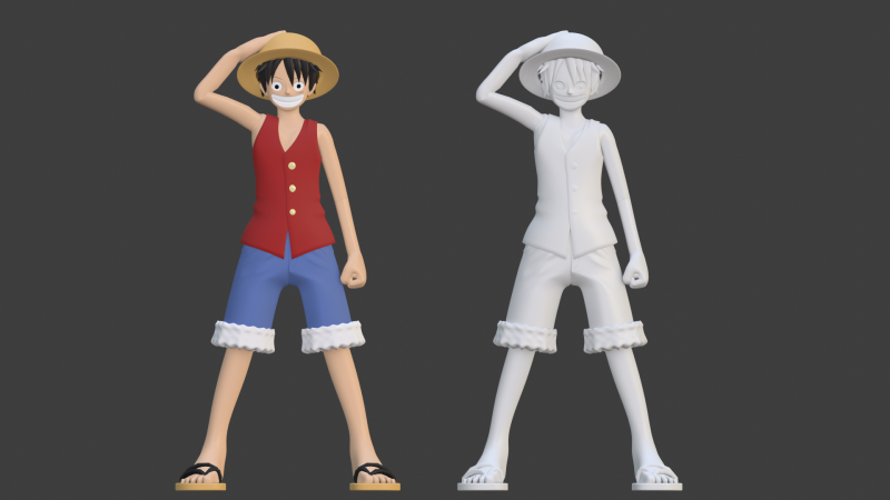 Monkey D Luffy - One Piece 3D Model in Cartoon 3DExport