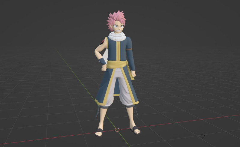 Natsu Dragneel - Fairy Tail 3D 模型 in 卡通 3DExport