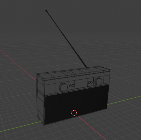 Radio 3D Model in Audio 3DExport