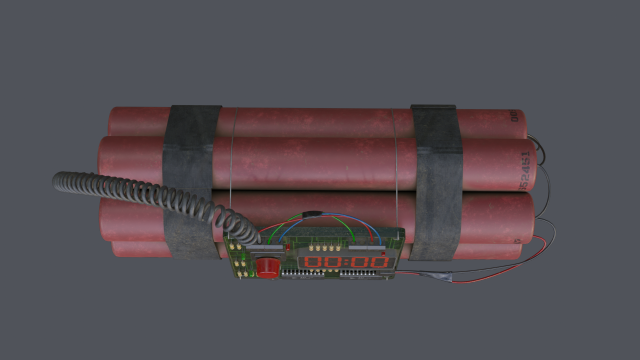 Digital Time Bomb 3D Model in Accessories 3DExport