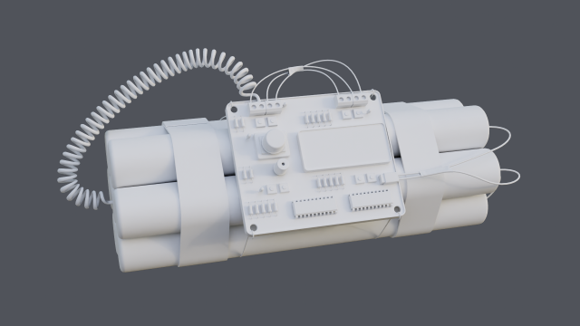 Digital Time Bomb 3D Model in Accessories 3DExport