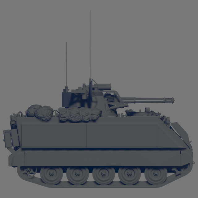 M163 Tank 3D Model in Tank 3DExport