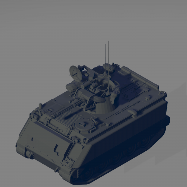 M163 Tank 3D Model in Tank 3DExport
