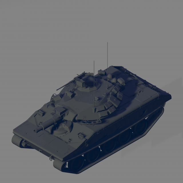 M551 Tank 3D Model in Tank 3DExport