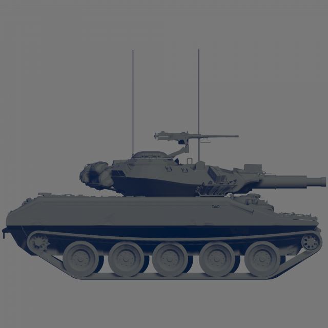 M551 Tank 3D Model in Tank 3DExport