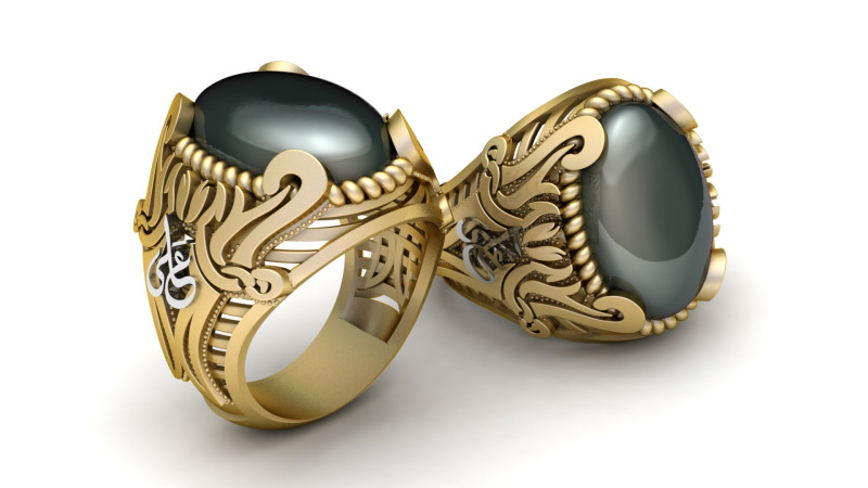 EXQUISITE 3D PRINTABLE ALI SWORD RING A SYMBOL OF MUSLIM HERITAGE 3D ...