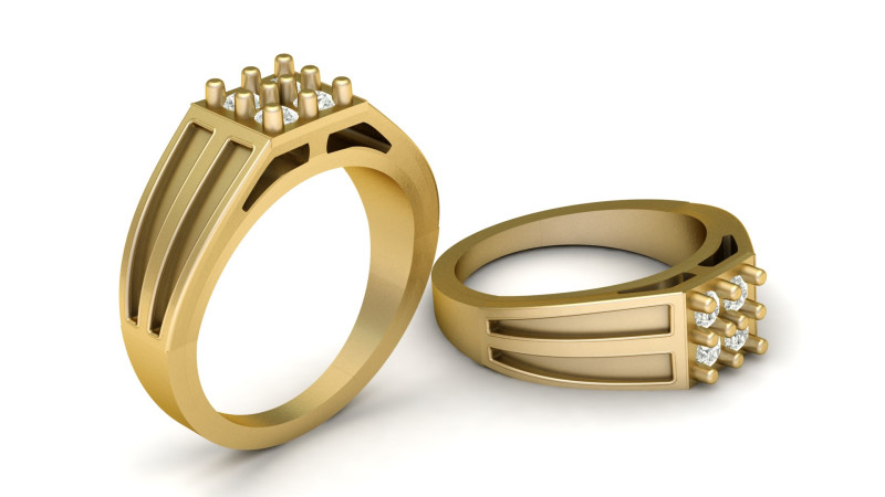 LUXURY RING FOR MEN 3D PRINTABLE MODEL 3D Print Model in Rings 3DExport