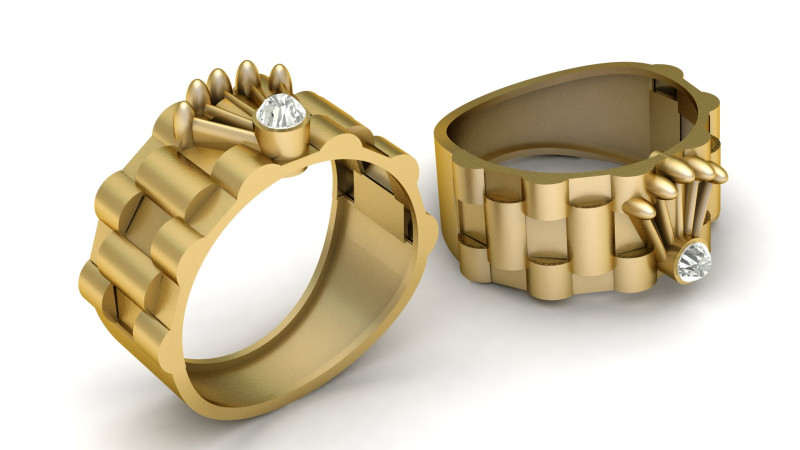 RADO MAN RING 3D PRINTABLE MODE 3D Print Model in Rings 3DExport