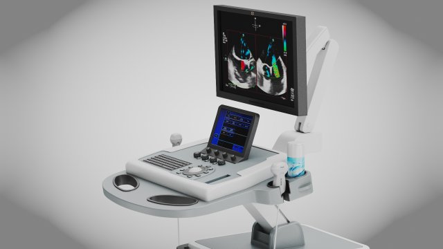 Sonographic Scanner Ultra-sonic 3D Model in Medical Equipment 3DExport