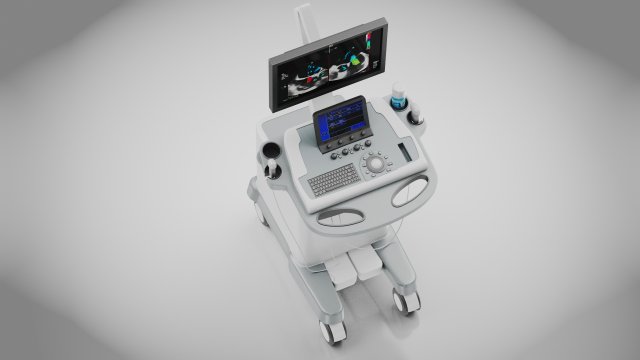 Sonographic Scanner Ultra-sonic 3D Model in Medical Equipment 3DExport