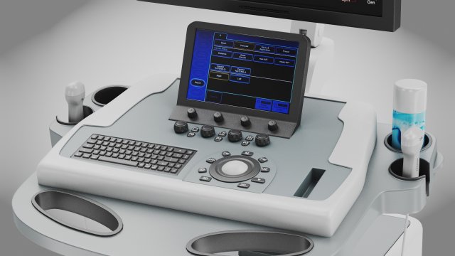 Sonographic Scanner Ultra-sonic 3D Model in Medical Equipment 3DExport