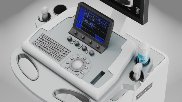 Sonographic Scanner Ultra-sonic 3D Model in Medical Equipment 3DExport