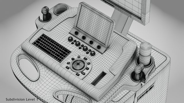 Sonographic Scanner Ultra-sonic 3D Model in Medical Equipment 3DExport