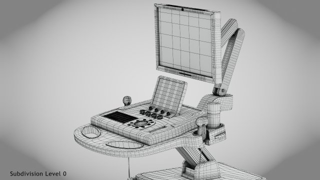 Sonographic Scanner Ultra-sonic 3D Model in Medical Equipment 3DExport