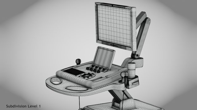 Sonographic Scanner Ultra-sonic 3D Model in Medical Equipment 3DExport