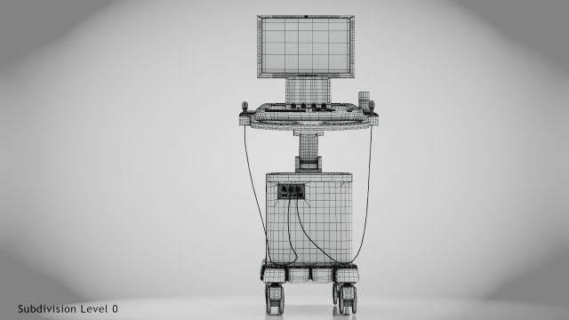 Sonographic Scanner Ultra-sonic 3D Model in Medical Equipment 3DExport