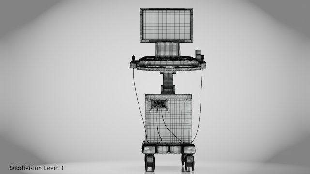 Sonographic Scanner Ultra-sonic 3D Model in Medical Equipment 3DExport