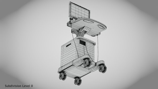 Sonographic Scanner Ultra-sonic 3D Model in Medical Equipment 3DExport