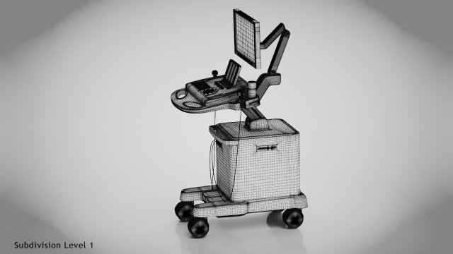 Sonographic Scanner Ultra-sonic 3D Model in Medical Equipment 3DExport