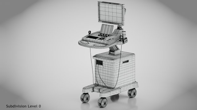 Sonographic Scanner Ultra-sonic 3D Model in Medical Equipment 3DExport