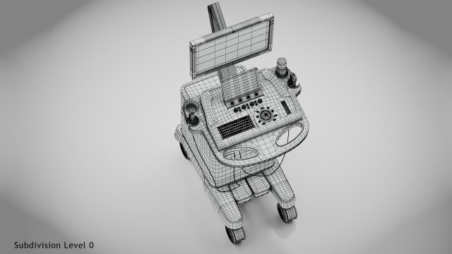 Sonographic Scanner Ultra-sonic 3D Model in Medical Equipment 3DExport