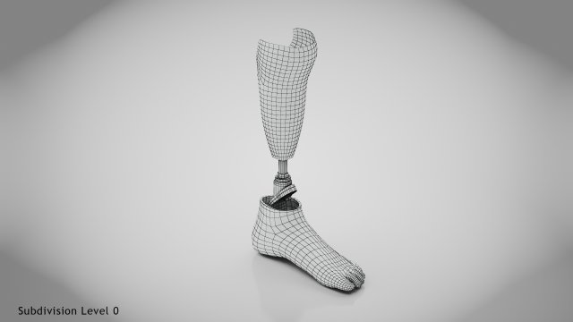 Below knee prosthetics 2 3D Model in Medical Equipment 3DExport
