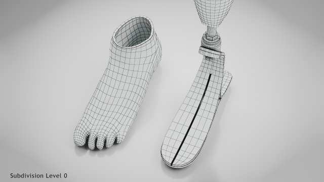 Below knee prosthetics 2 3D Model in Medical Equipment 3DExport