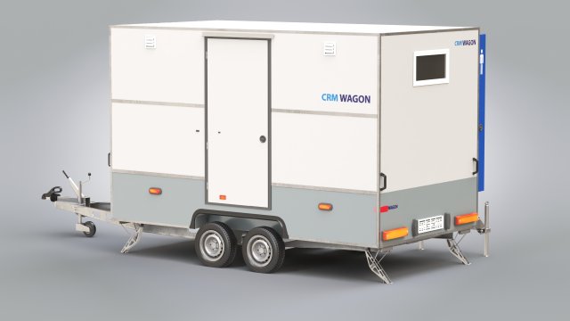 Portable WC Trailer 3D Model in Trailers 3DExport