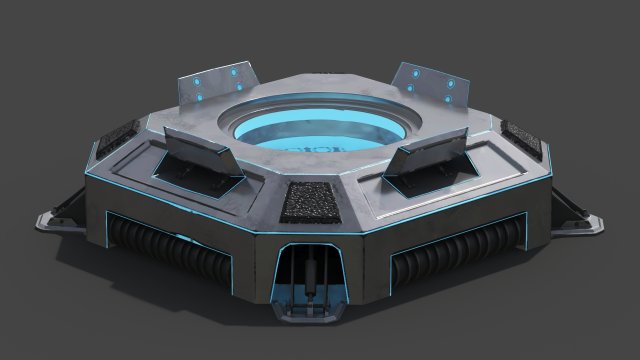 Animated Sci-fi Teleporter Platform 3D Model in Fantasy Spacecraft 3DExport