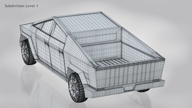 Tesla Cybertruck 3D Model in Truck 3DExport