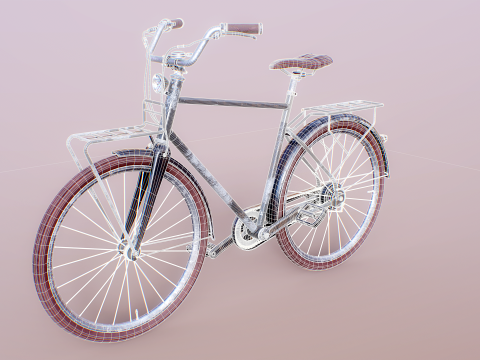 Vélo de ville pour hommes néerlandais âgés PBR texturé Modèle 3D in ...