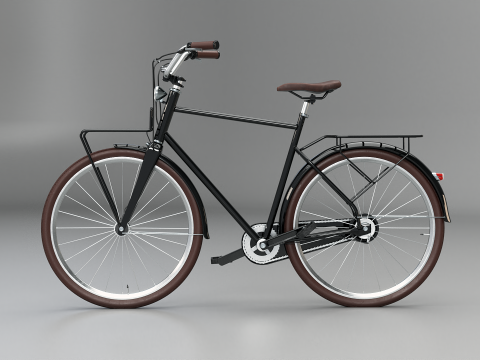 Vélo de ville néerlandais pour hommes PBR texturé Modèle 3D in Vélo ...