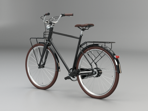 Vélo de ville néerlandais pour hommes PBR texturé Modèle 3D in Vélo ...