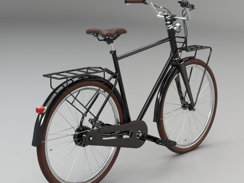 Vélo de ville néerlandais pour hommes PBR texturé Modèle 3D in Vélo ...